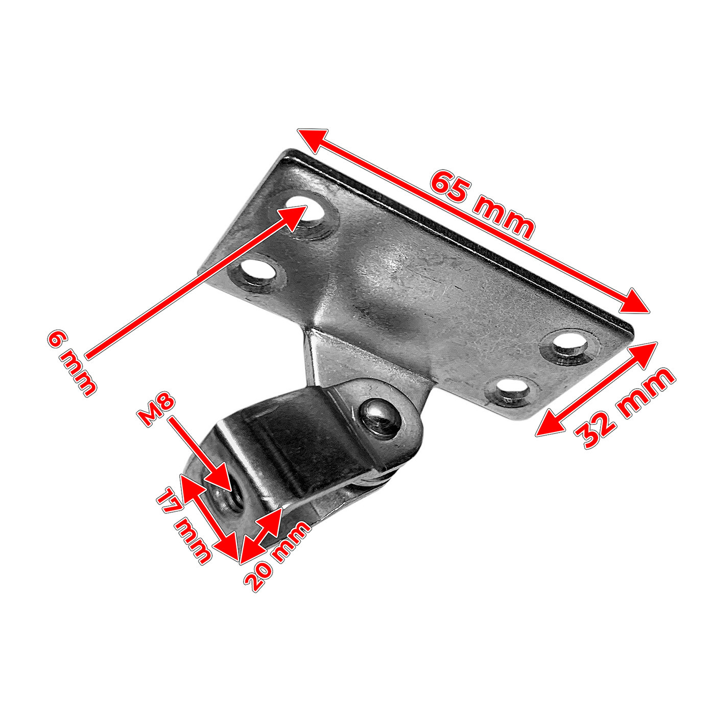 Universal gas spring with brackets (700N/70kg, 490 mm, silver) - Wood ...