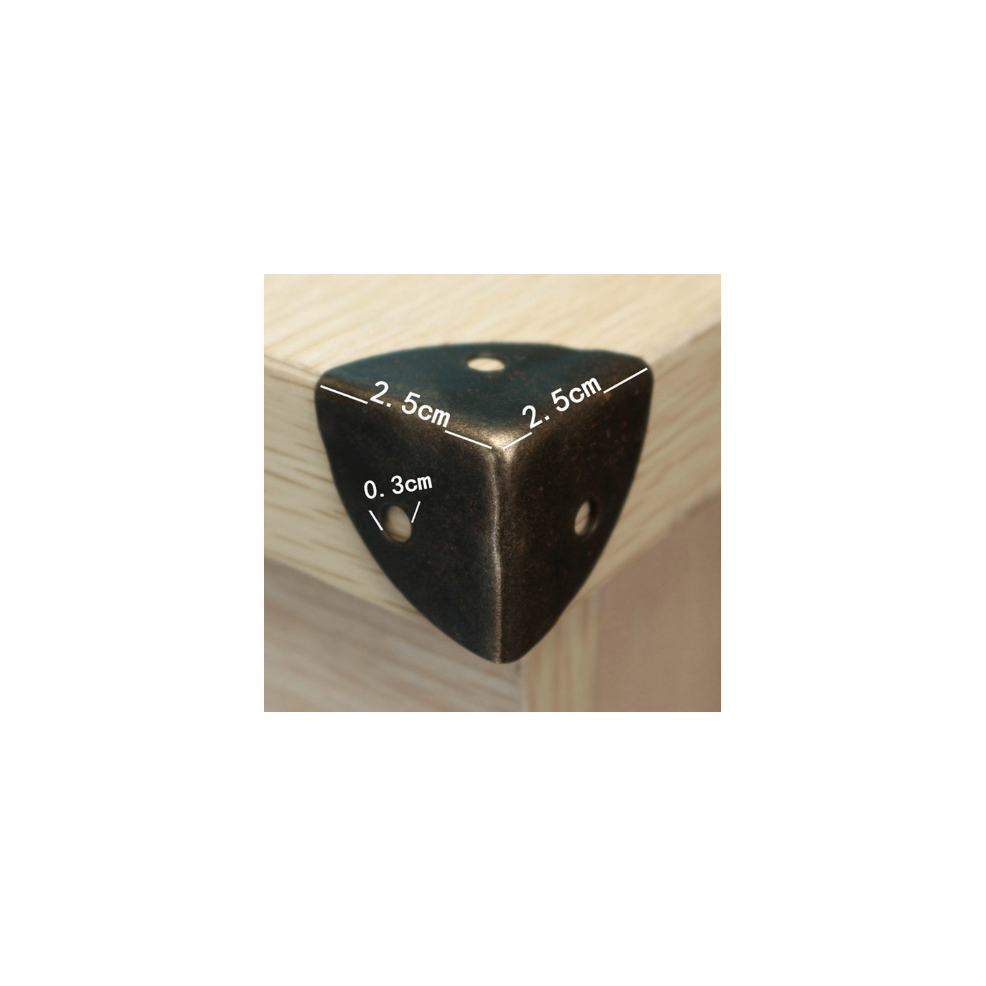 Set of 24 box corners 25x25x25 mm, silver - Wood, Tools & Deco