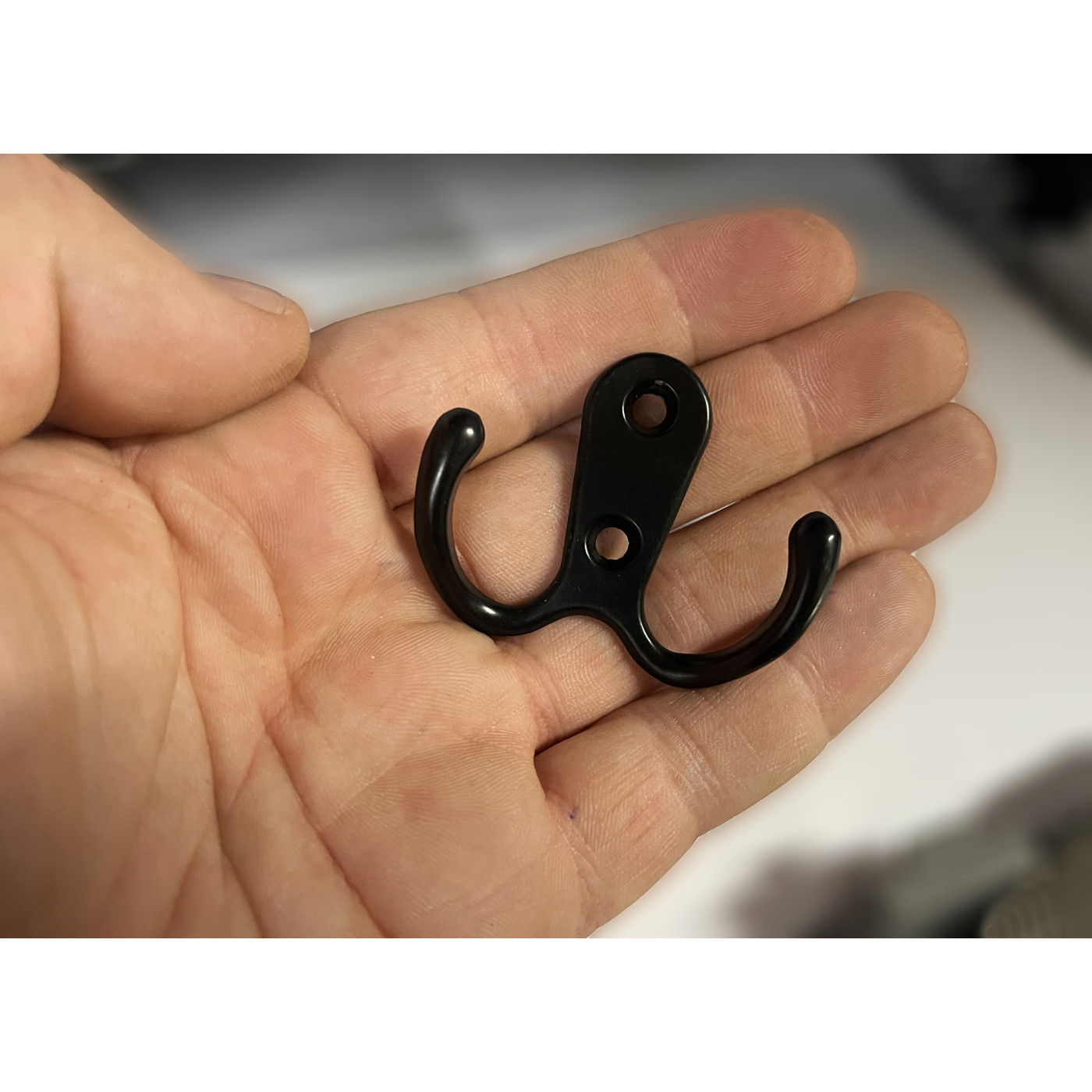 Set of 10 metal clothes hooks, coat hangers (double, color: black ...