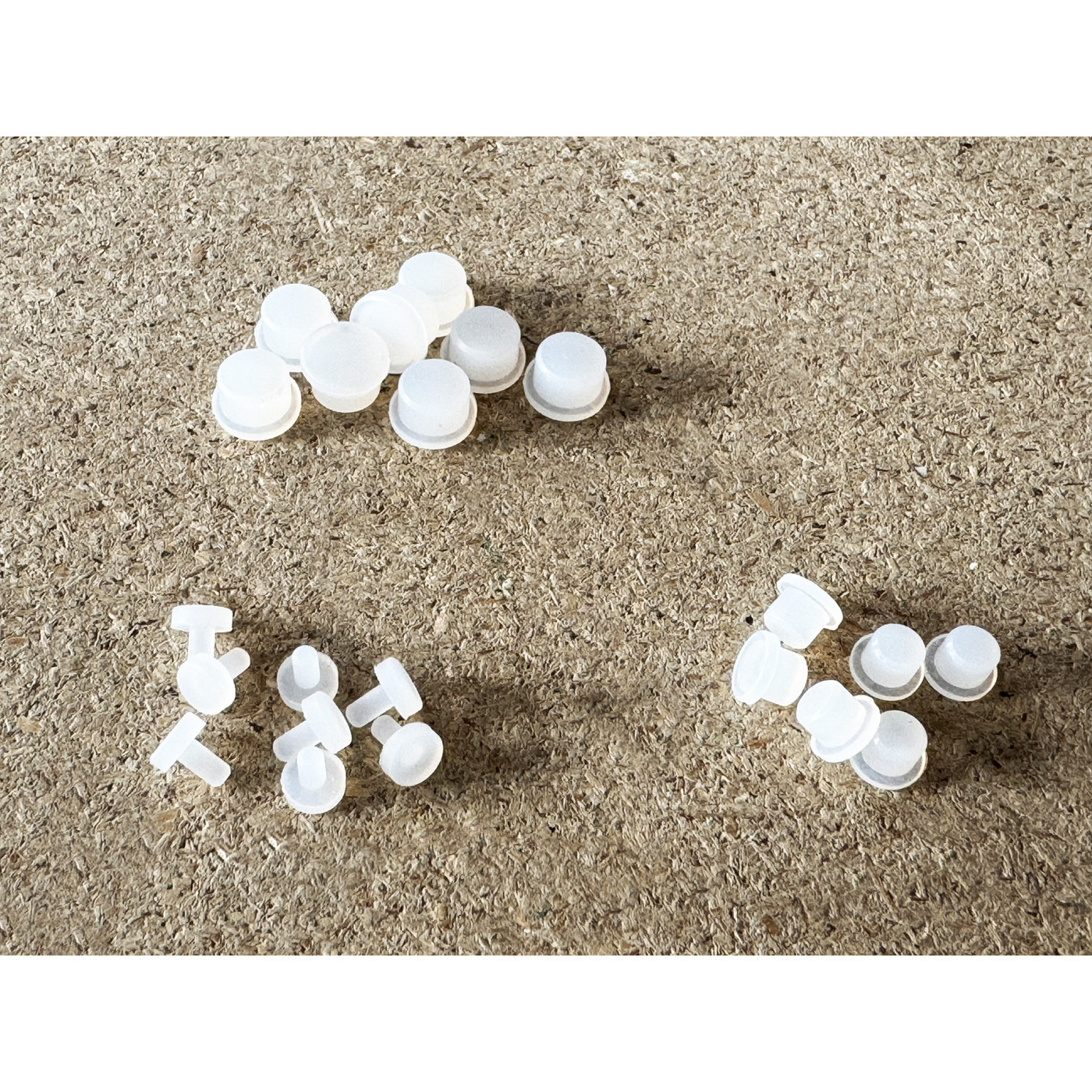 Set of 100 flexible plugs (6.8 mm, inside, round, transparent) - Wood ...