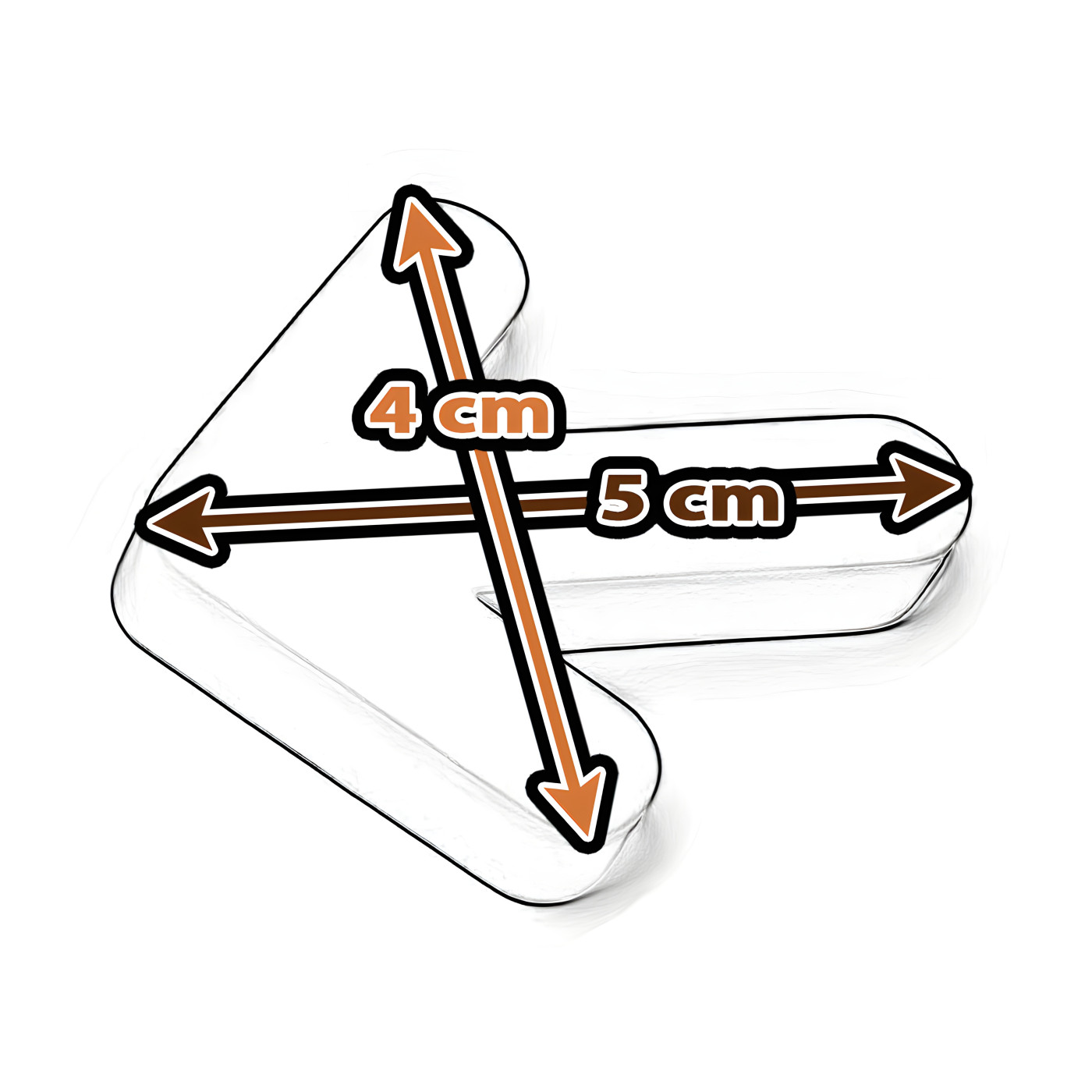 Set of 5 plastic arrows (8 mm thickness, red, pmma, self adhesive ...