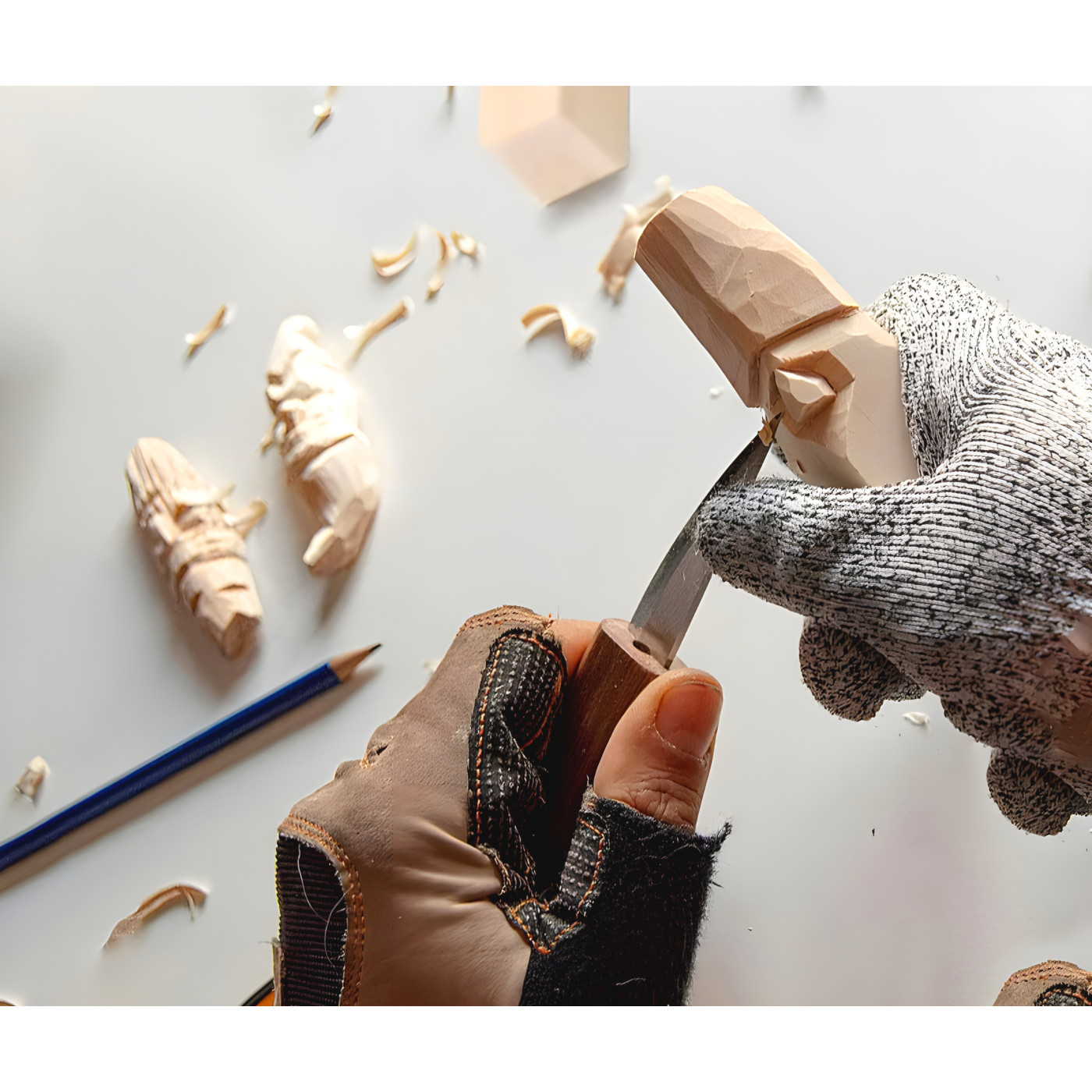 Set of 10 blocks of basswood (5x5x20 cm, for working or playing) - Wood ...