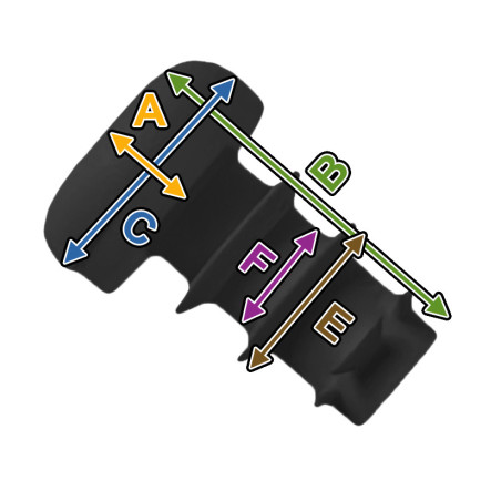 Set of 50 plastic plugs (round, 5-8.5-10, black) - Wood, Tools & Deco