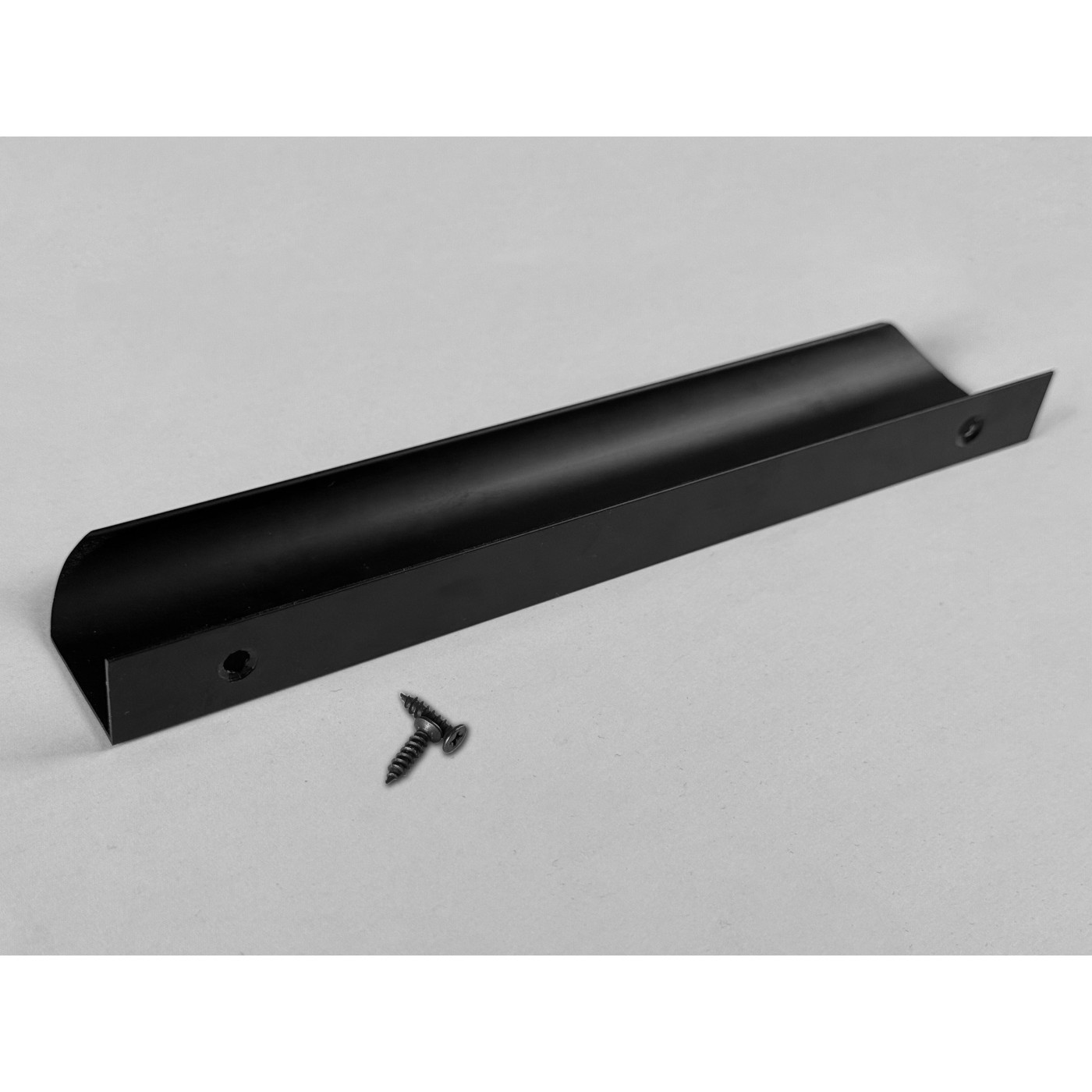 Aluminum profile handle for furniture (20x4x1.8 cm, black) - Wood ...