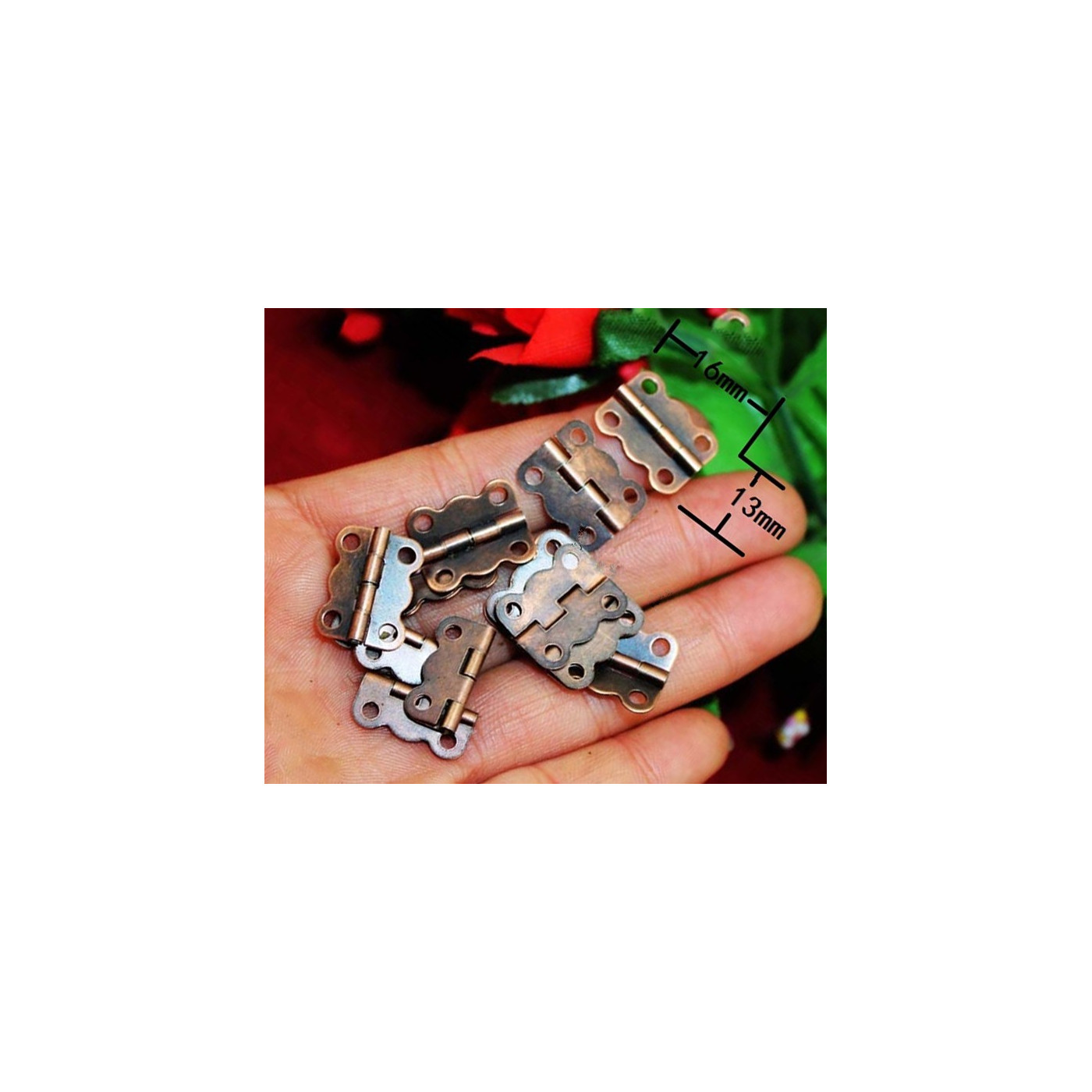 Set Of 20 Small Hinges Silver Color 27x38 Mm Wood Tools Deco Set Of 20 Small Hinges Silver Color 27x38 Mm Wood Tools Deco