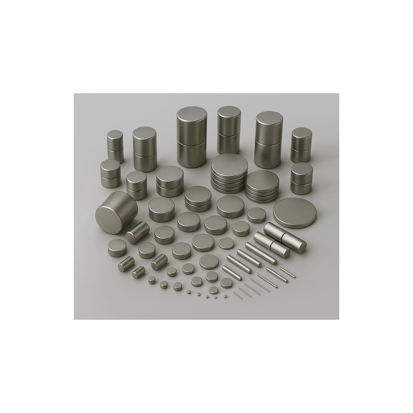 Sæt med 20 stærke magneter (10x6 mm, cylinder/skive, neodym) - Wood ...