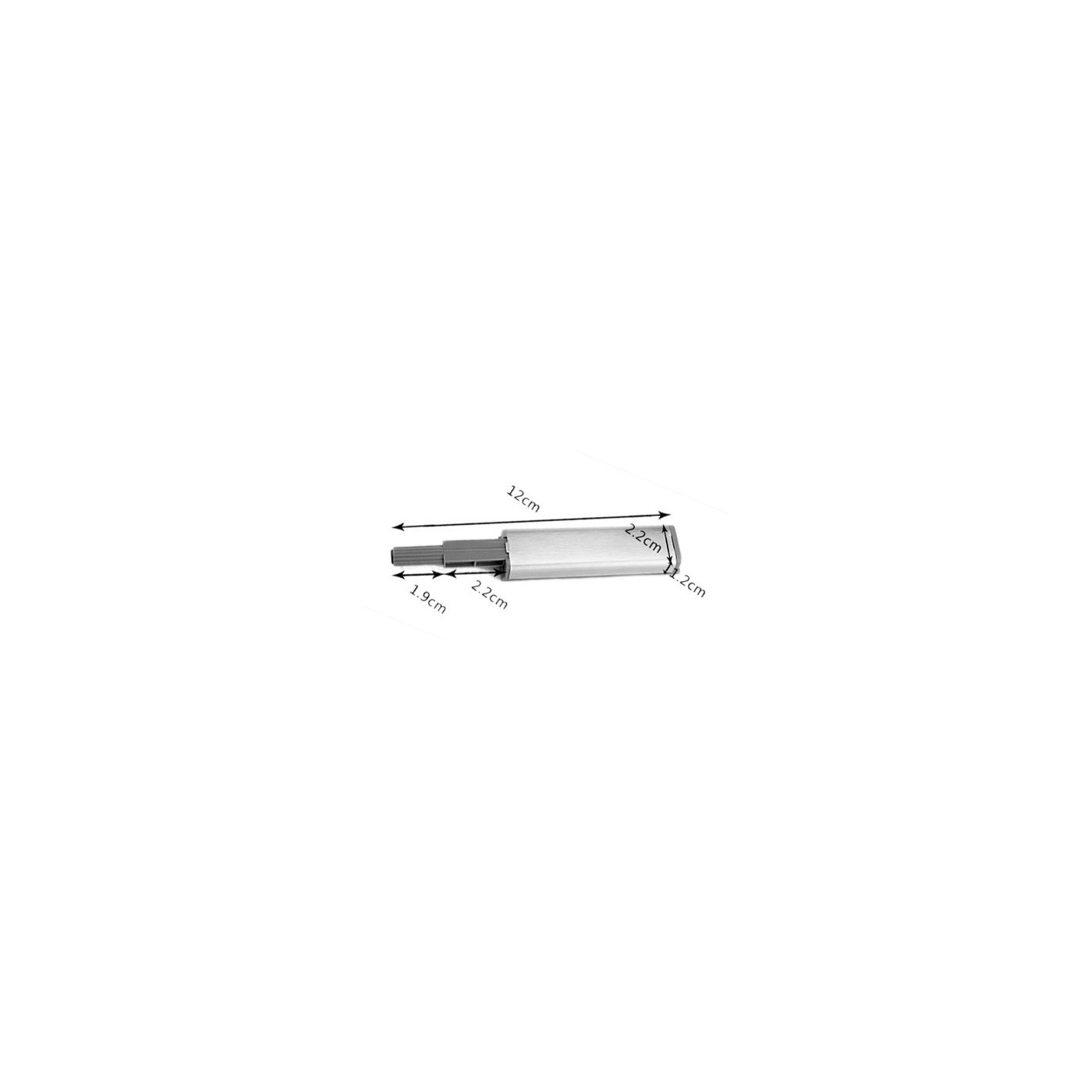 Set of 12 magnetic push-to-open snappers for cupboard doors (narrow ...