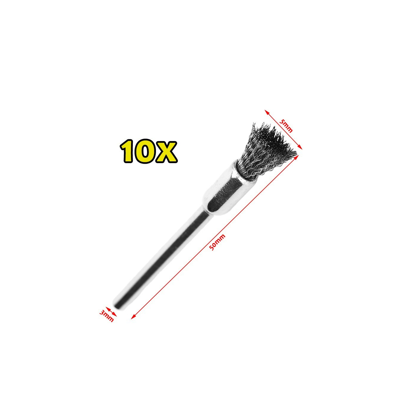 Conjunto de 30 escovas de metal (latão), cilindro, 3,175 mm - Wood ...