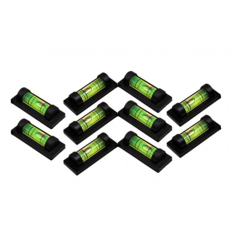 Set of 10 bubble level vials (32x7 mm, white) - Wood, Tools & Deco