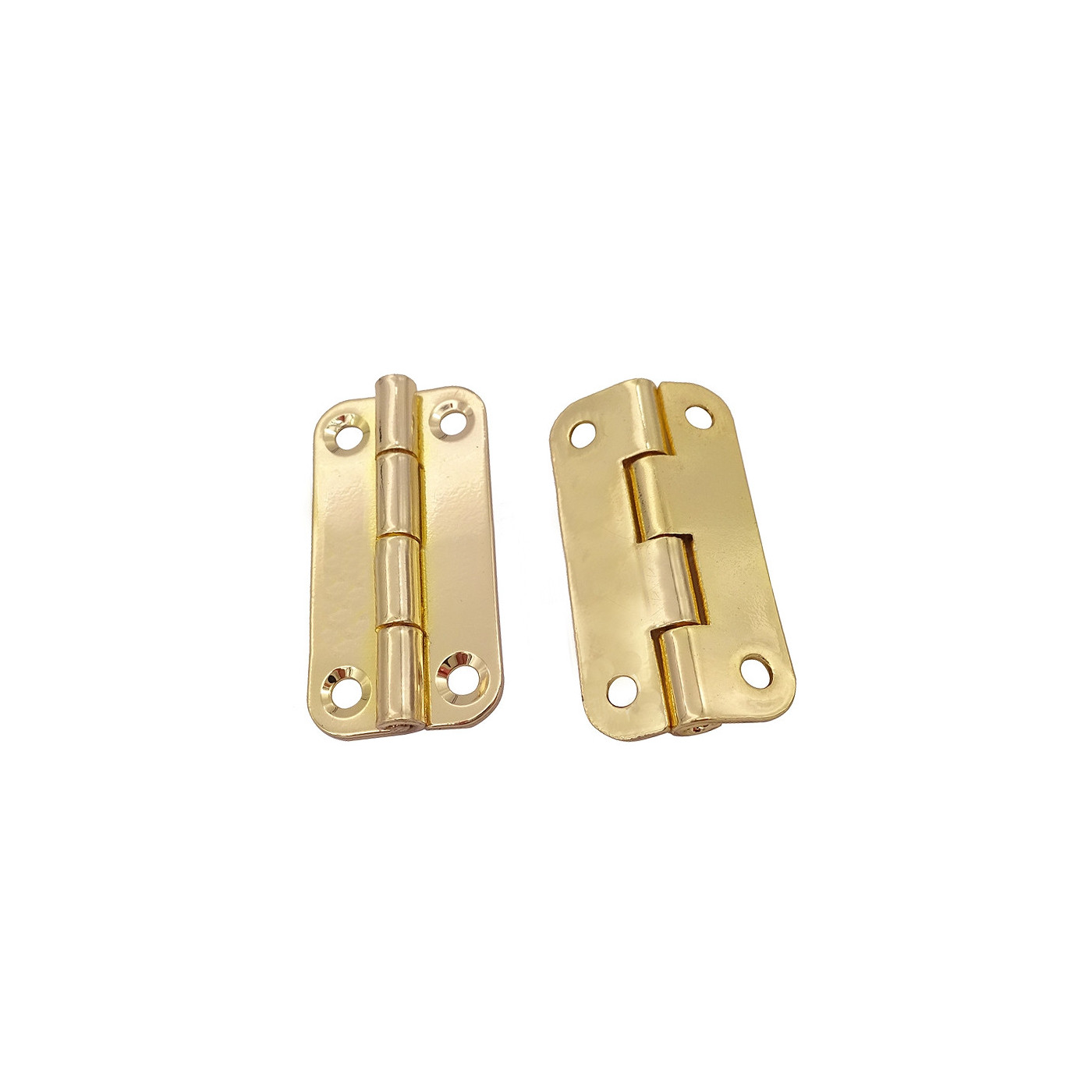 Set of 20 sturdy metal hinges for box (18x35 mm, gold color) - Wood ...