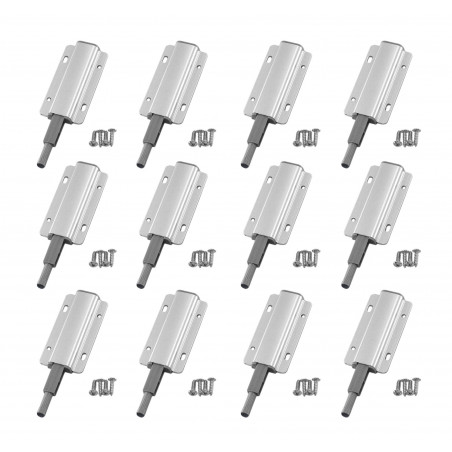 Set of 12 push-to-open snappers for cupboard doors (rubber tip) - Wood ...