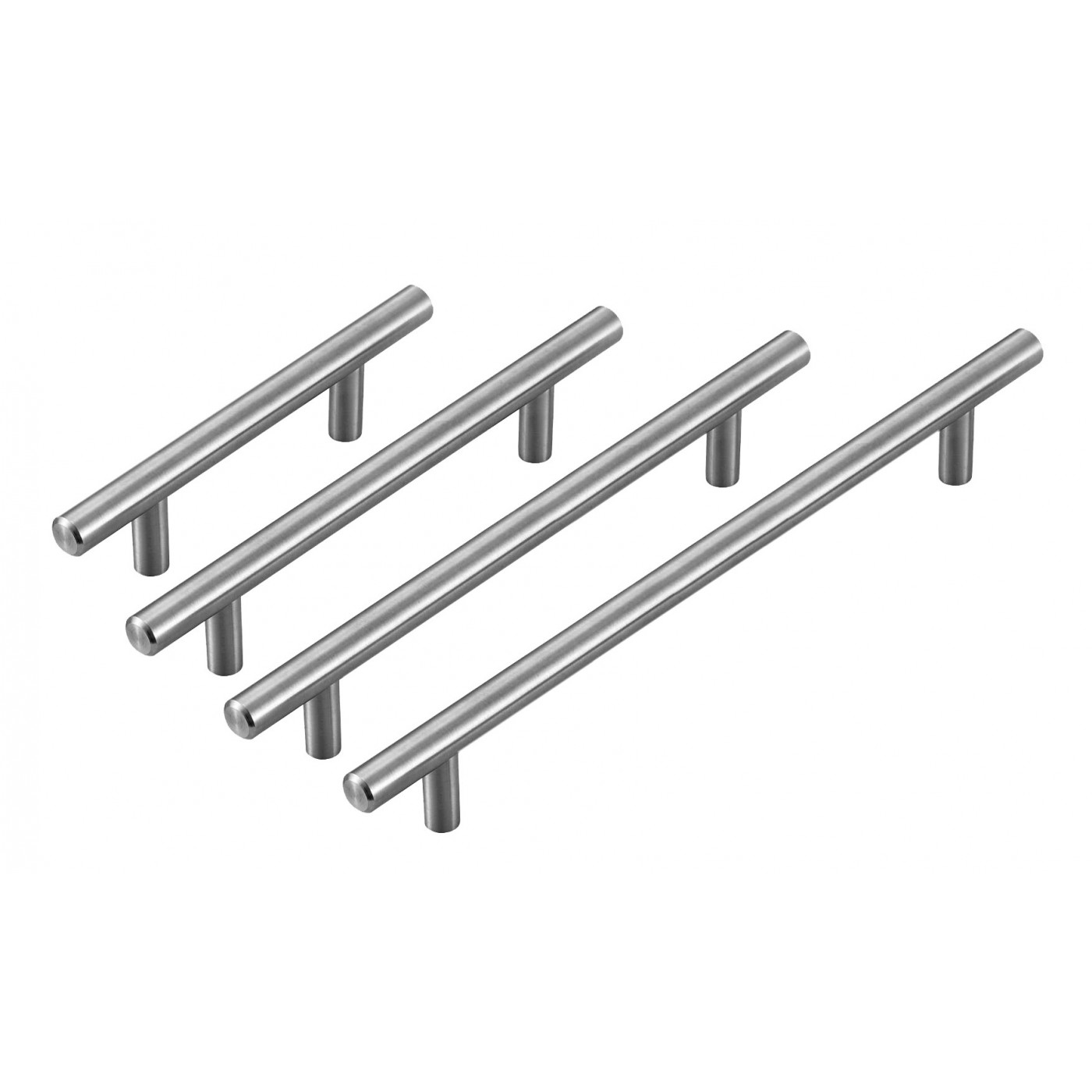 Set of 4 high quality solid steel handles (size 3: 160/250 mm) - Wood ...
