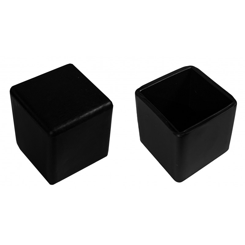 Flexible chair leg cap (square, 20 mm, black) - Wood, Tools & Deco