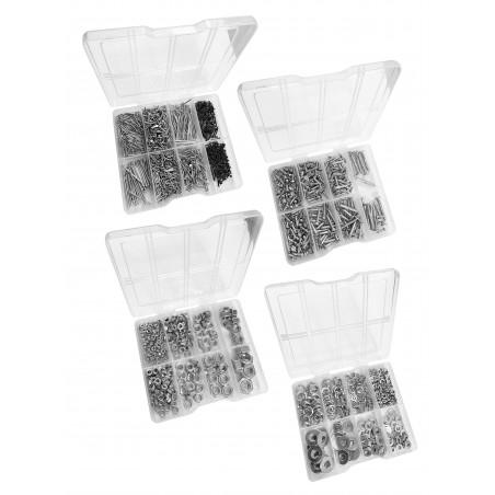 Big combi set of 2035 metal fasteners (screws, nails, washers, nuts ...