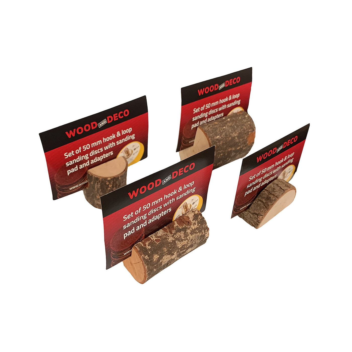 Set of 20 nice tree stump card holders (type 1) - Wood, Tools & Deco