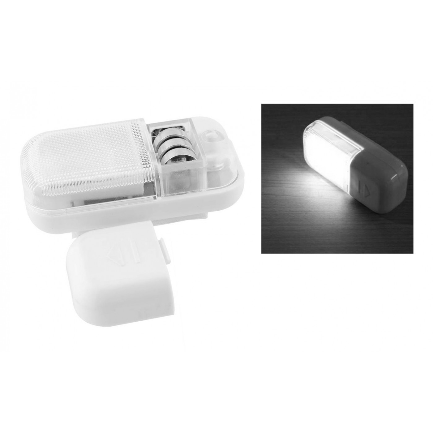 Set of 4 cabinet lights with magnet (automatic, LED, battery operated ...